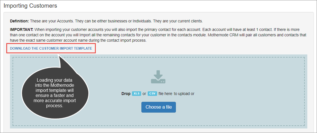 Importing Customers and Contacts into Mothernode CRM – Mothernode Support
