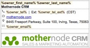 Building dynamic email signatures – Mothernode Support