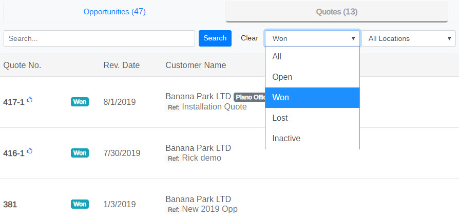 Customer Profile – Transactions Tab – Mothernode Support