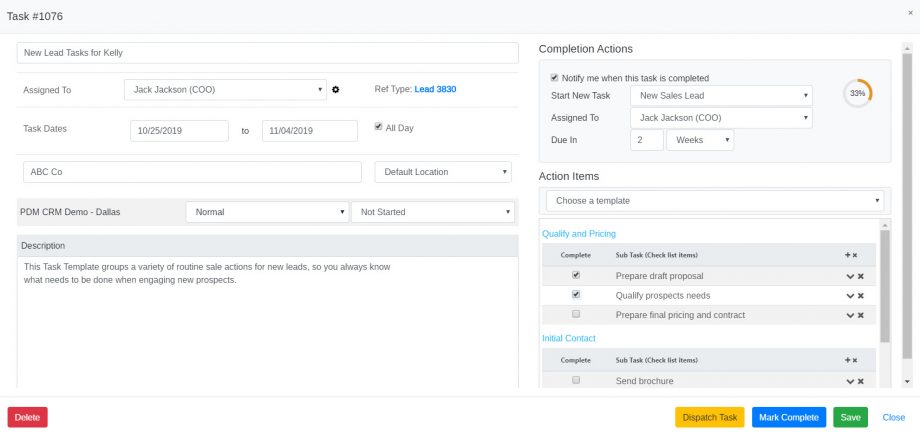 Tasks – Mothernode Support