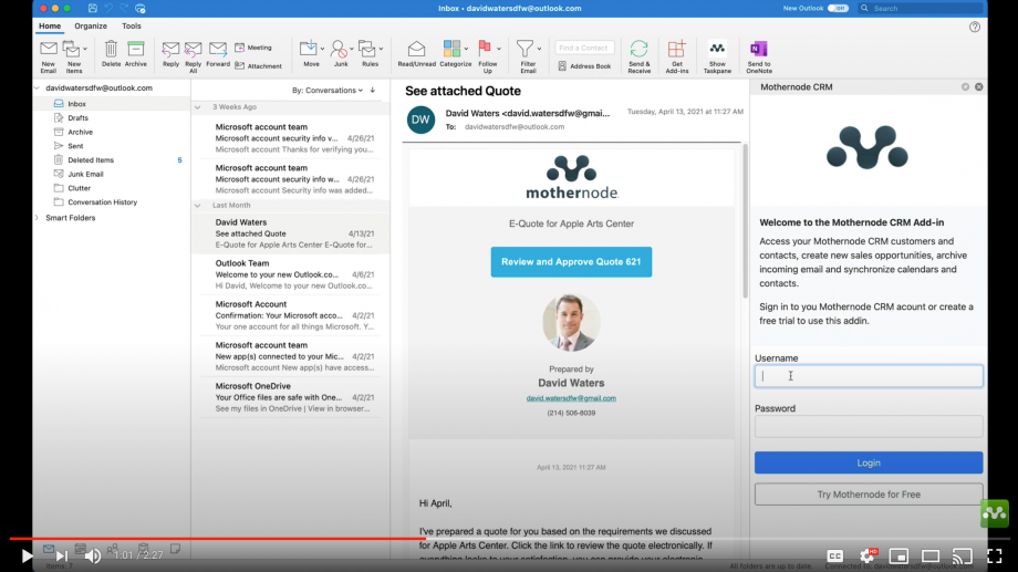 Setting up Mothernode Add-in for Outlook – Mothernode Support
