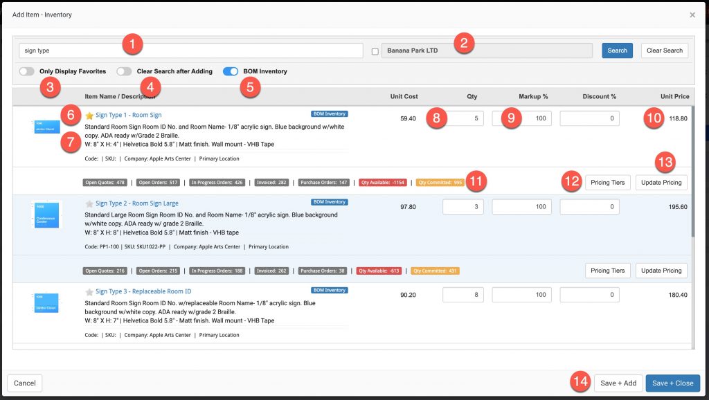 Adding Inventory Items to Transactions – Mothernode Support
